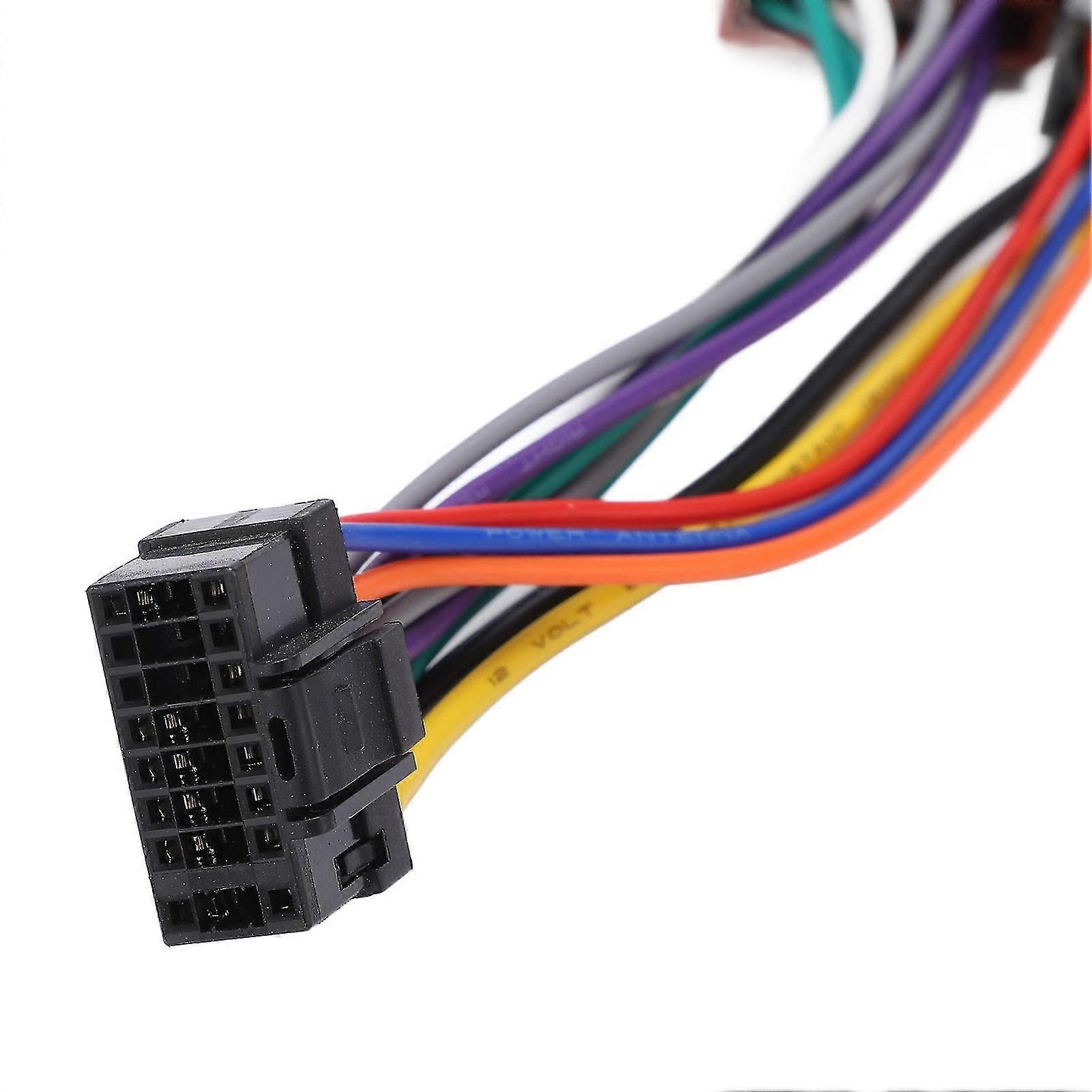 ISO Wiring Harness Connector Adaptor Plug 16 Pin Car Stereo Radio Loom ...
