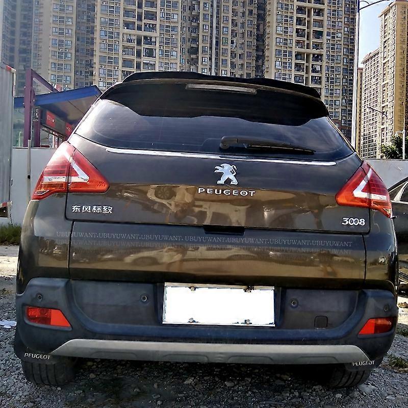 For Peugeot 3008 2014-2018 Rear Roof Lip Spoiler ABS Gloosy Black ...