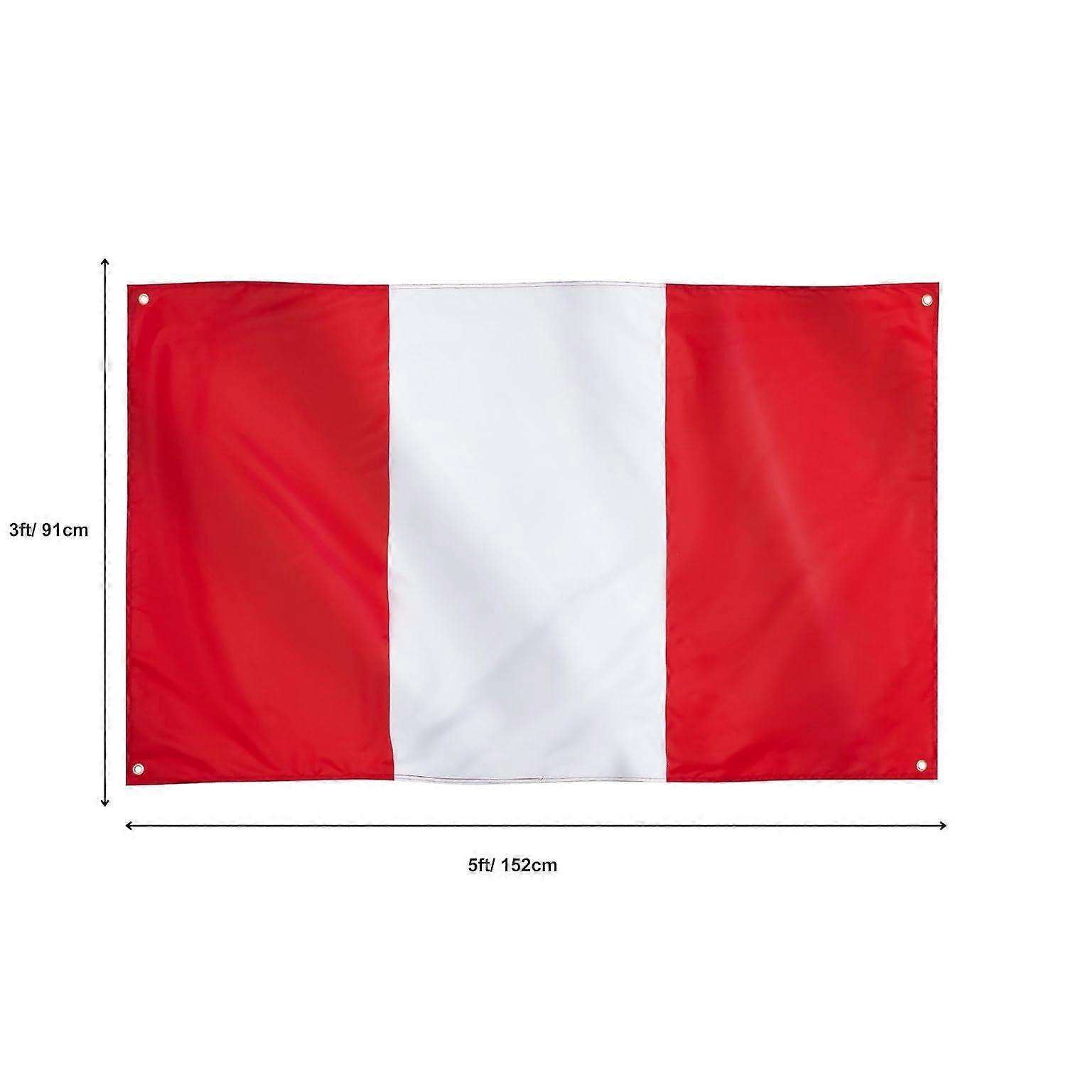 Peru Flag,Eyelet In Every Corner, Peruvian Flag, Bandera de Per ...