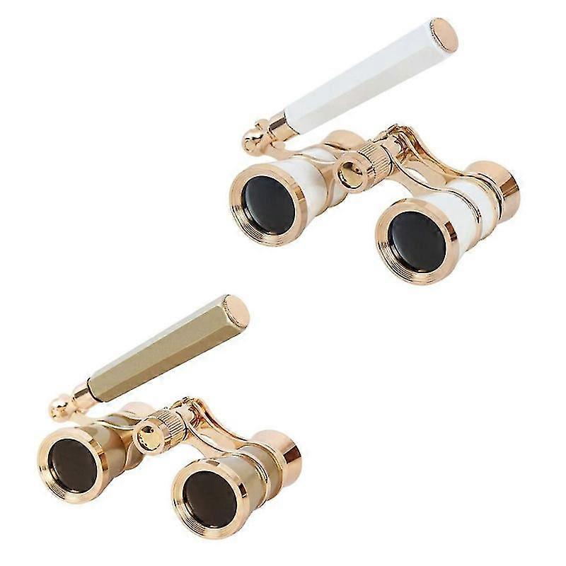 3x25 Binoculars Metal Opera Theater Glasses Coated Lens Red Telescope W ...