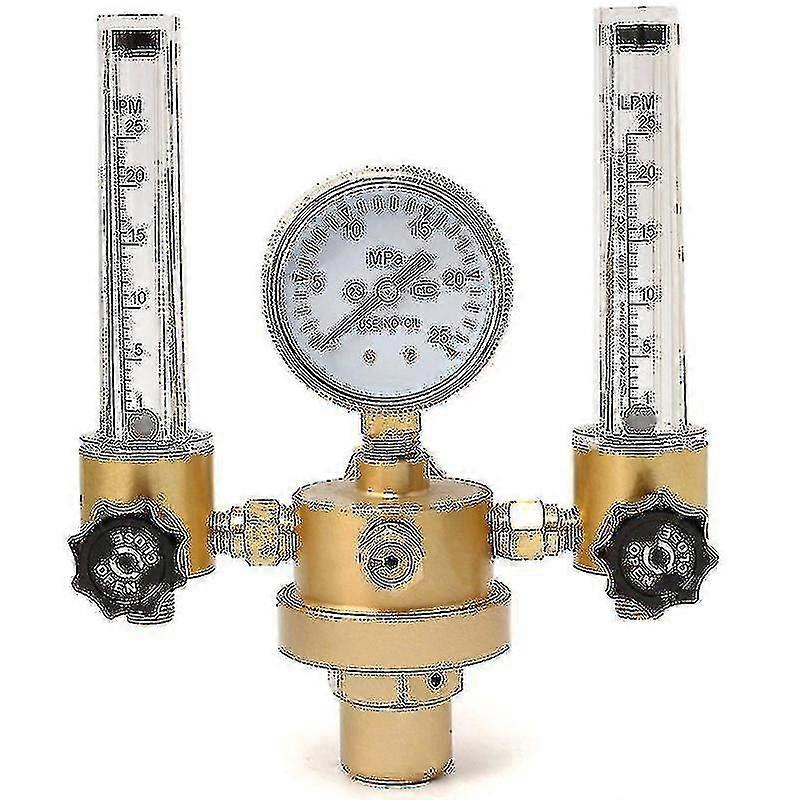 Double Tube Argon Co2 Gauge Pressures Regulator Flow Meter Control ...