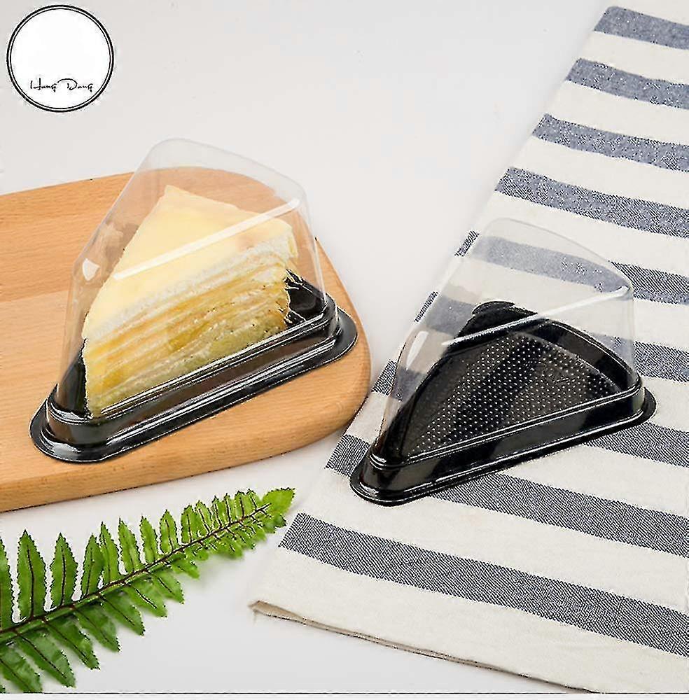 100pcs Cake Slice Container Cheesecake Cake Slice Container Holder ...