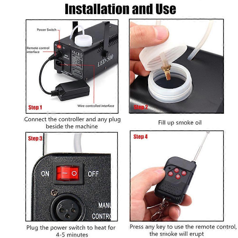 LED 500W Air Column Smoke Machine With Wireless Remote Control Stage ...