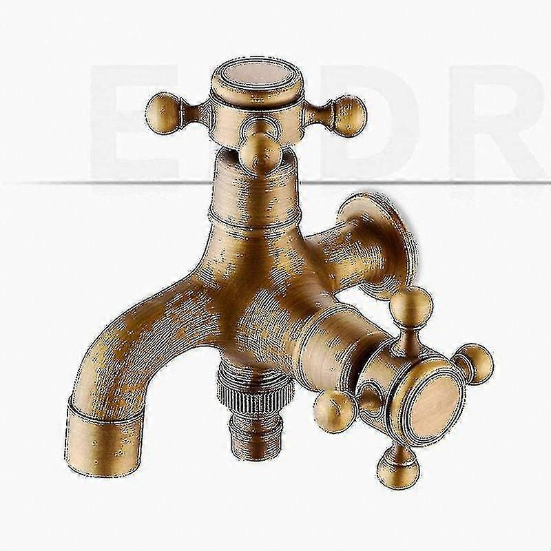 Double Drain Garden Faucet Antique Style Double Ball Garden Faucet ...