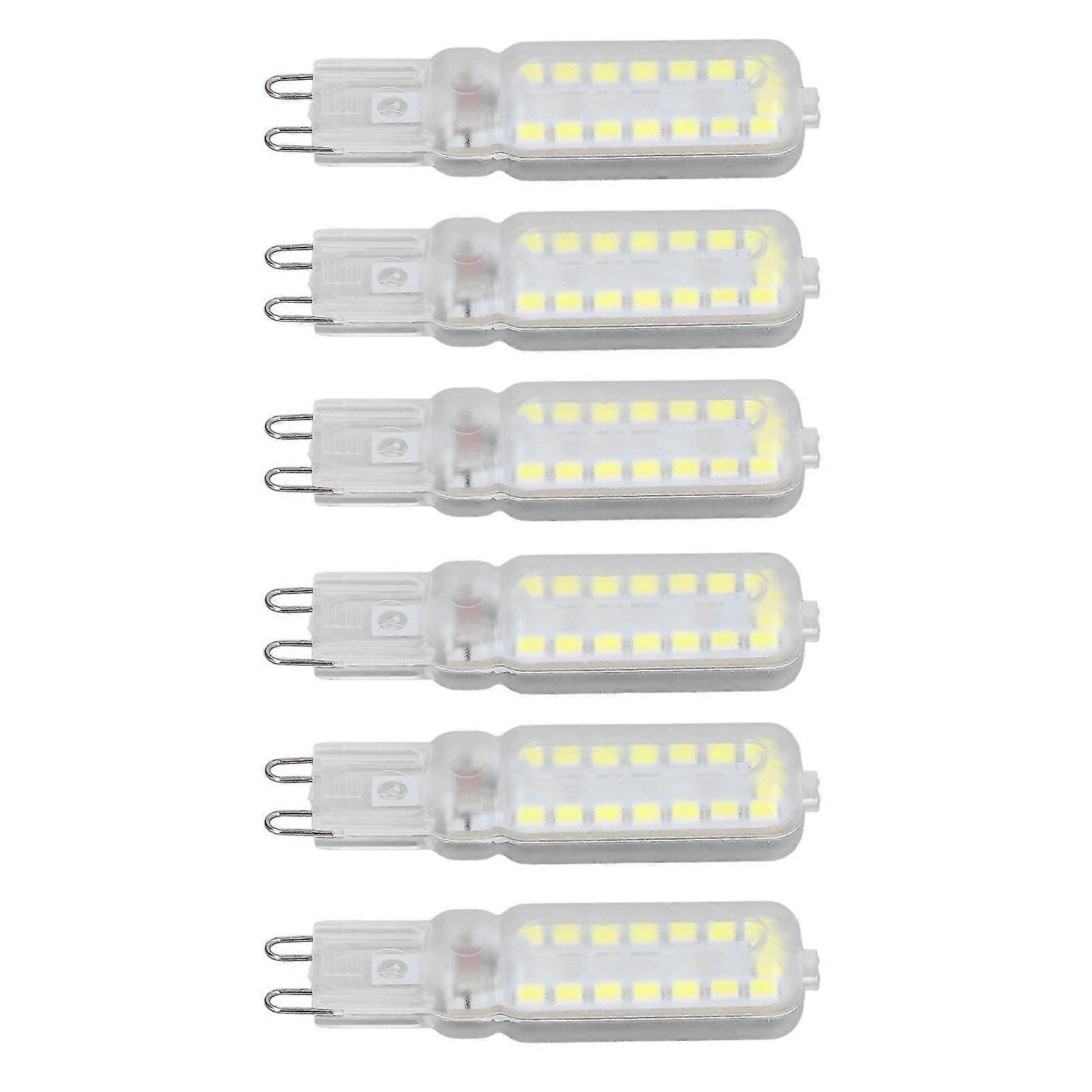 6-Pack G9 7W Dimmable LED Bulbs 360 White Light, G9 Socket, 50000 Hours ...