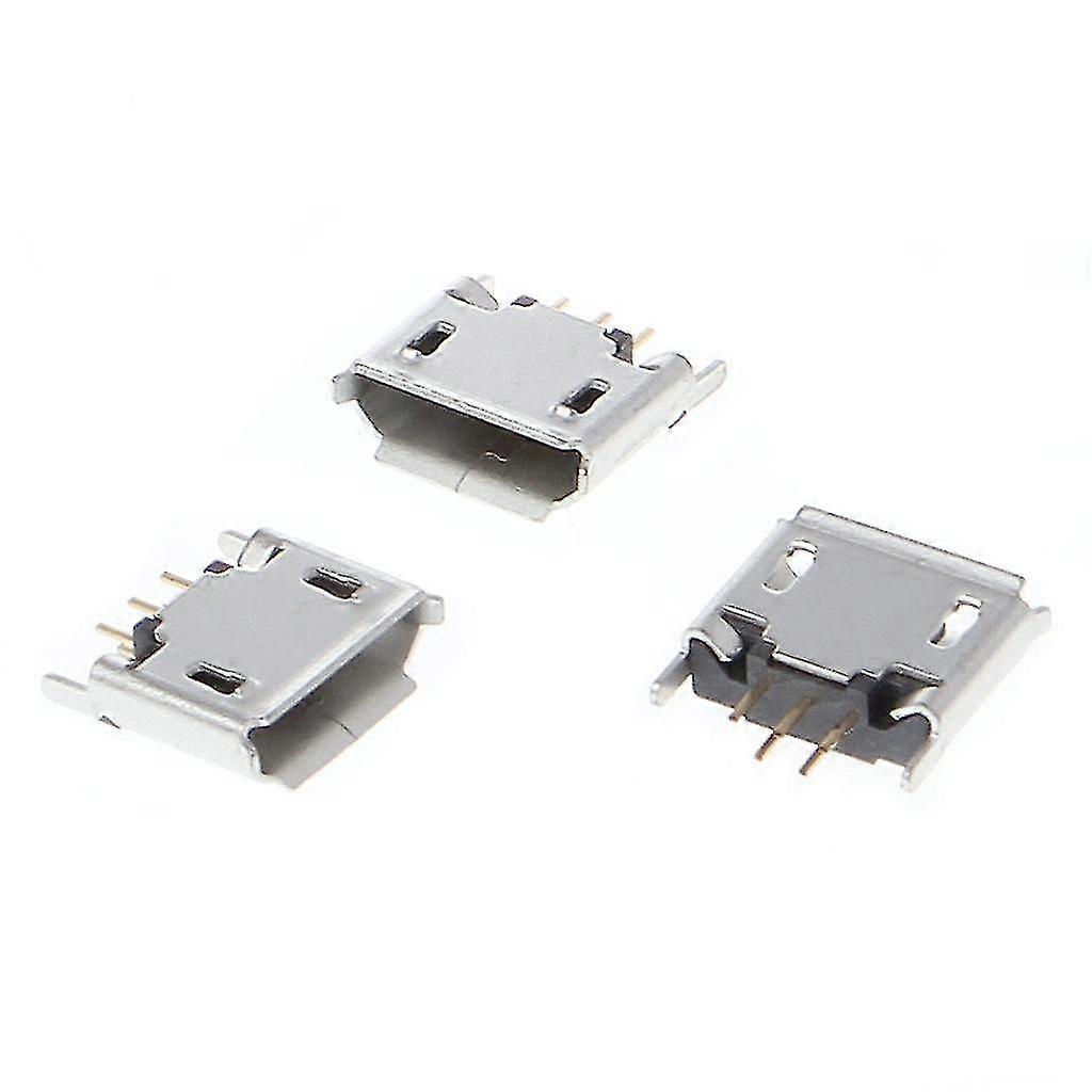 10 Pcs Micro Usb Type B Female Socket 180 Degree 5-pin Smd Smt Soldering Jack | Fruugo UK