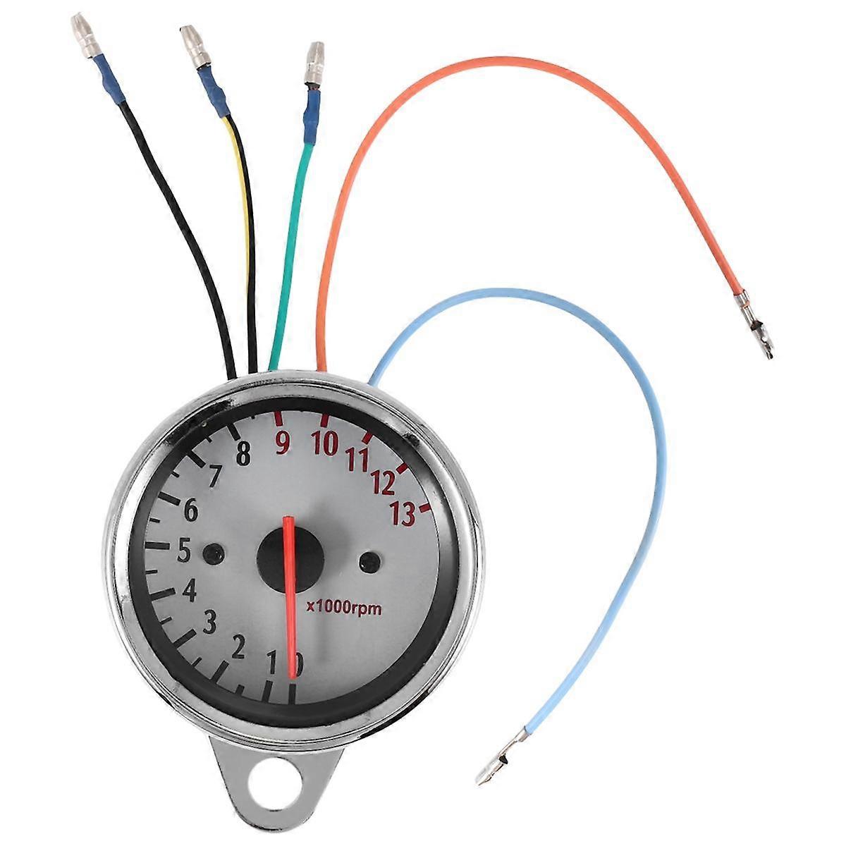 Universal Motorcycle Scooter 13000RPM Analog Tachometer Gauge Night ...