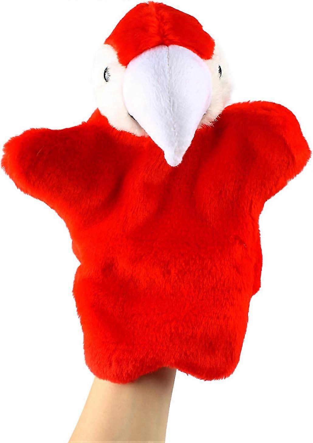 MUJIXI Charming Zone Plush Hand Puppet Animal Toy25cm(SO-07 Red Parrot ...