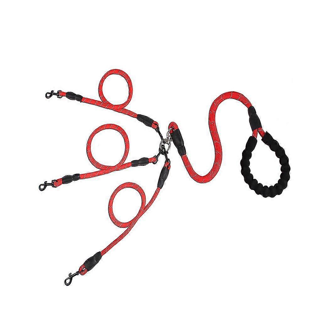 3 Way Dog Coupler Leash 360 Swivel No-Tangle Durable Nylon Pet ...