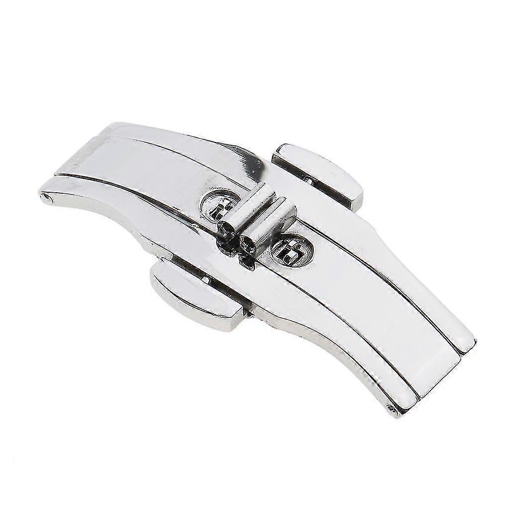 Stainless Steel Double Push Button Butterfly Deployment Watch Buckle ...