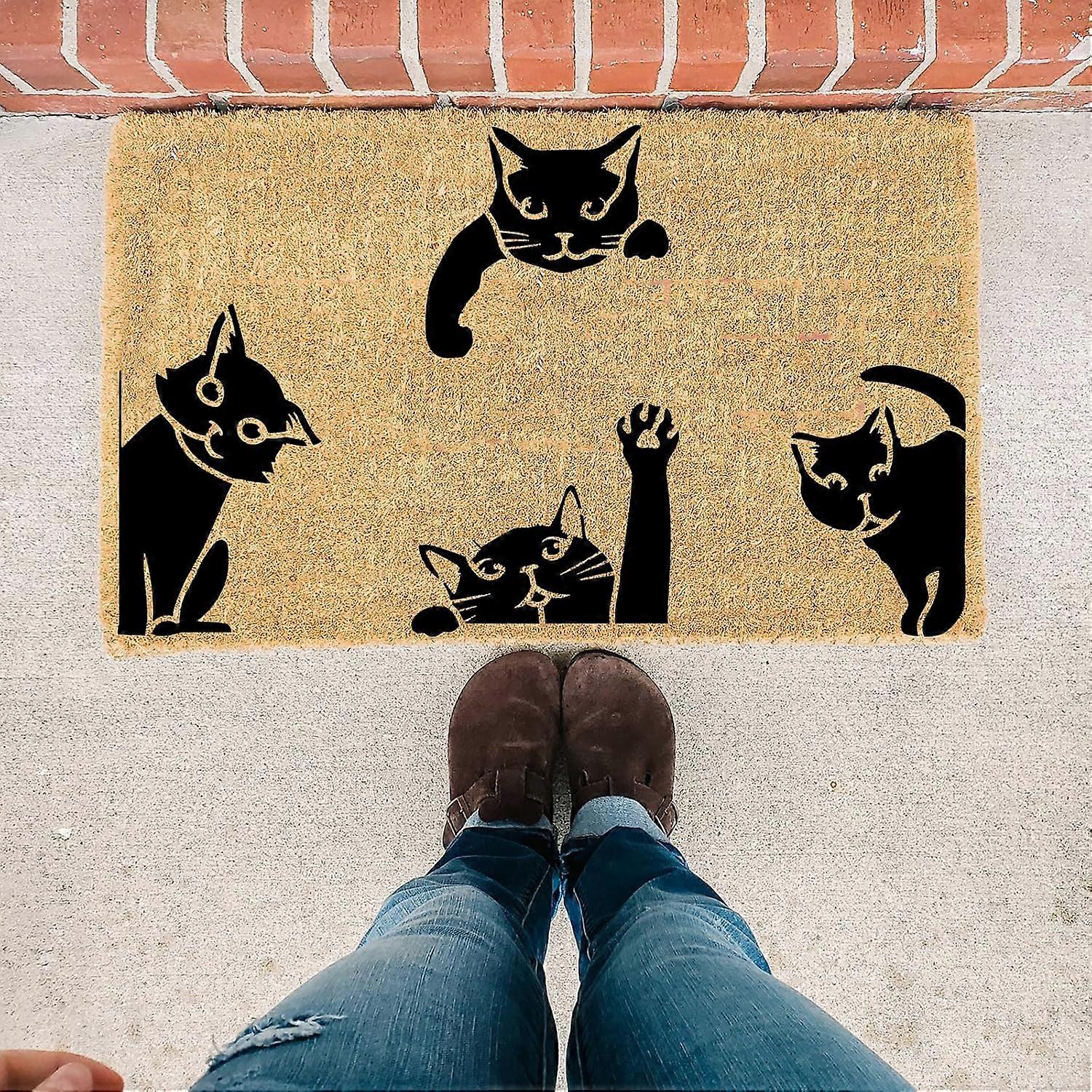 Black Cat Painting Stencil 11.8x11.8inch Large Cute Cats Stencil for ...
