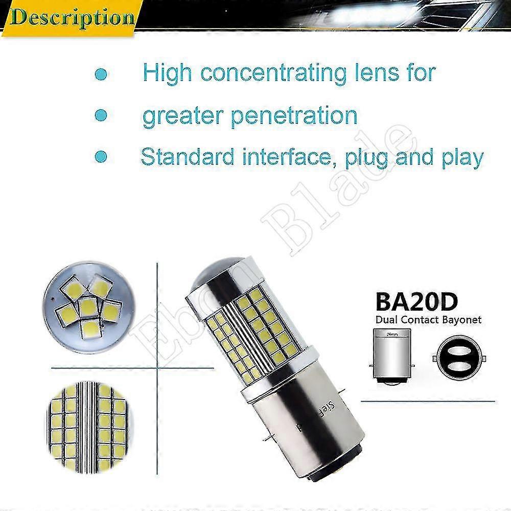 White Motorcycle Motorbike H6 Headlight 6v 12v Ba20d H4 Bixenon Beam ...