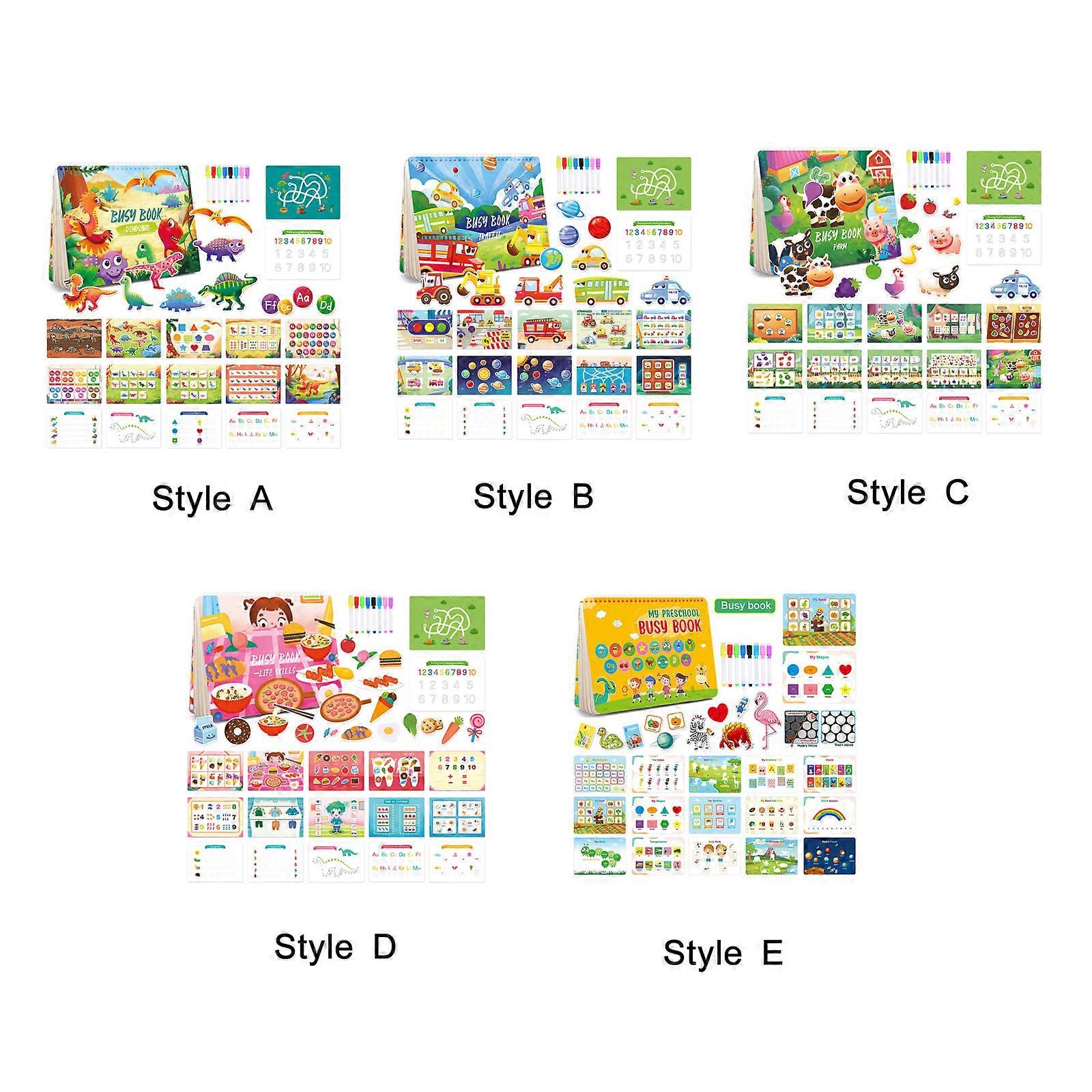 Busy Book Learning Toys for 2-5 Year Old Toddler - Kids Preschool ...