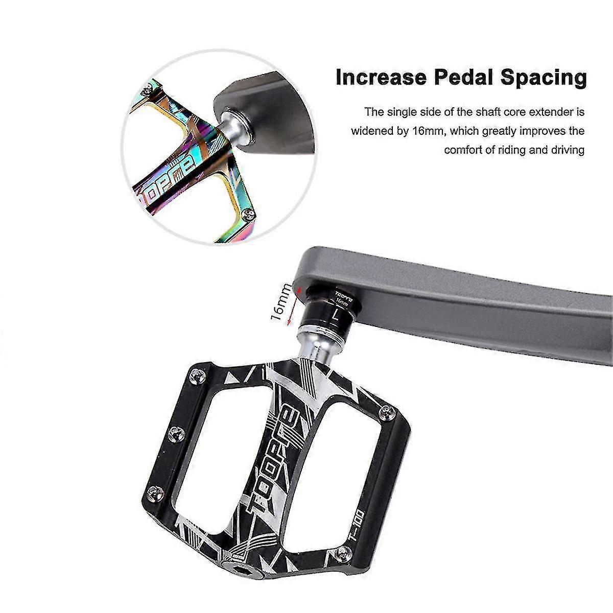 Bicycle Pedal Extension Bolts Spacers Extender Pedal Axle Crank ...