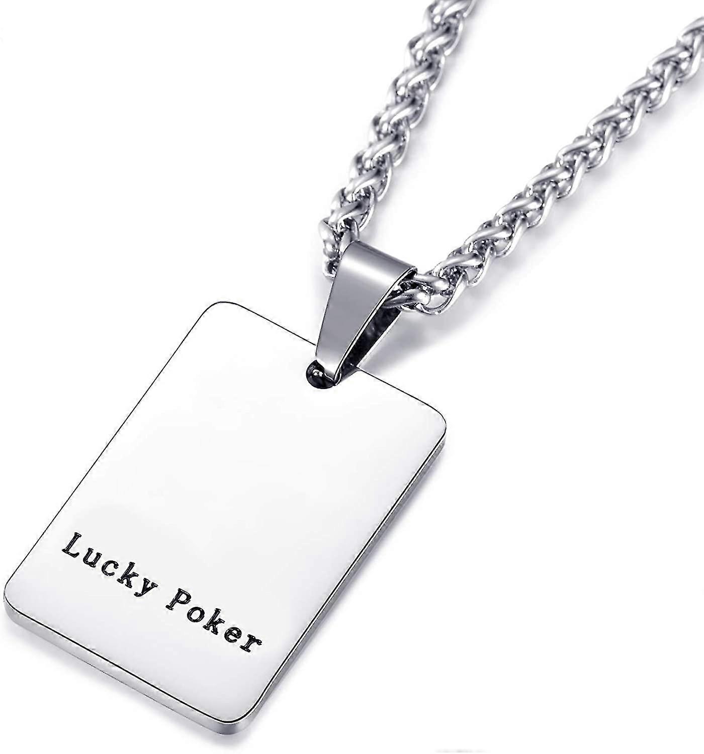 Stainless Steel Ace Of Spades Pendant Necklace For Men And Women Small ...