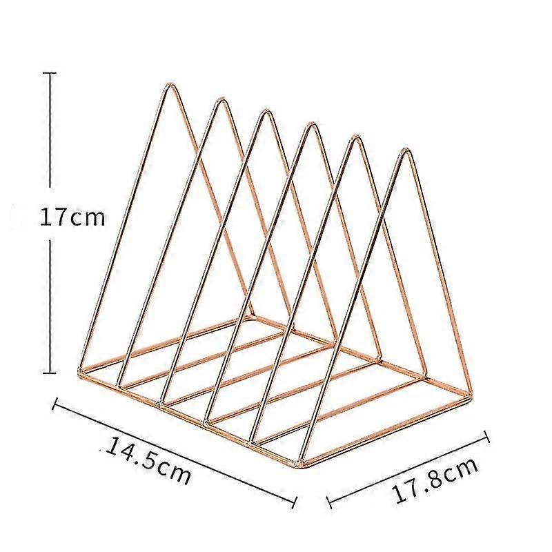 Nordic Style Wrought Iron Triangular Small Bookshelf, Storage Rack ...