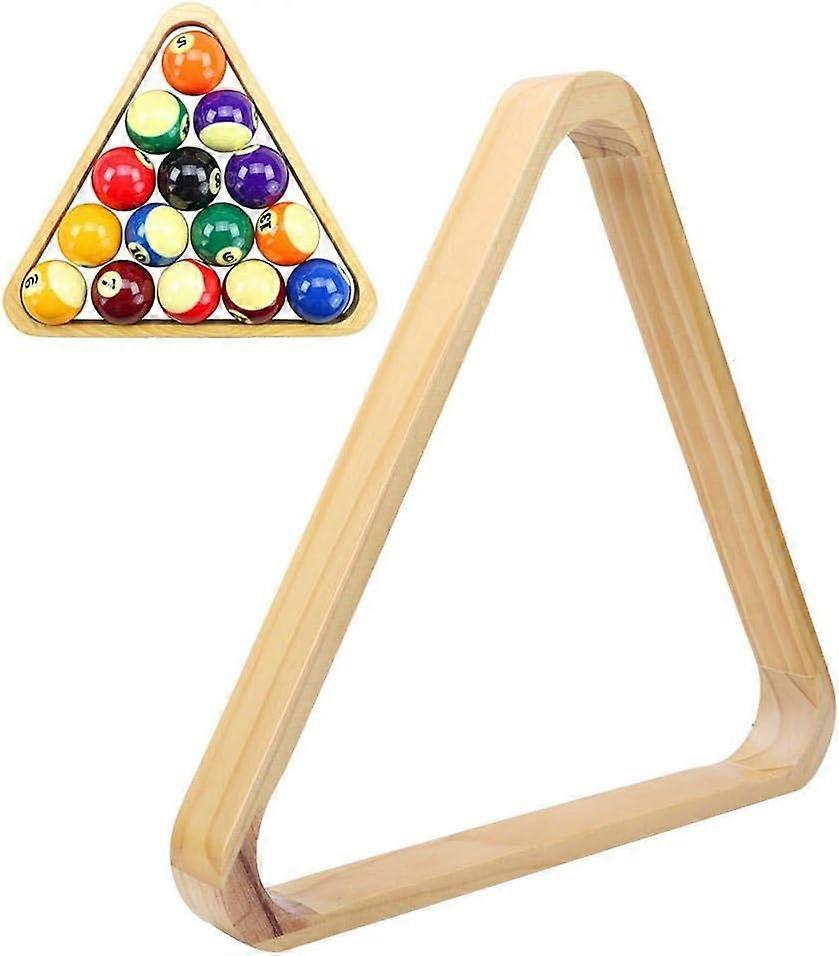 Billiard Balls Set Wooden Billiards Ball Rack Pool Table Triangle And ...