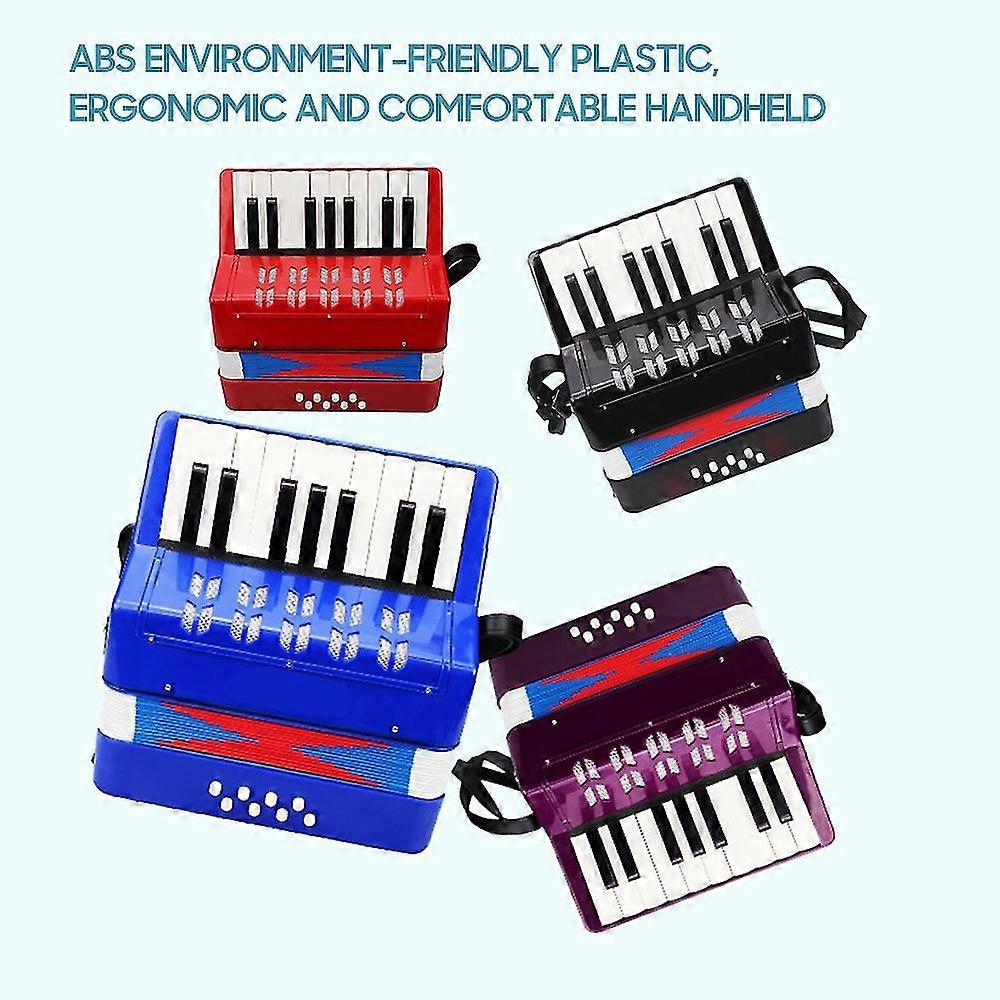 Kids Children Accordion 17-Key 8 Bass Mini Small Accordion Educational ...