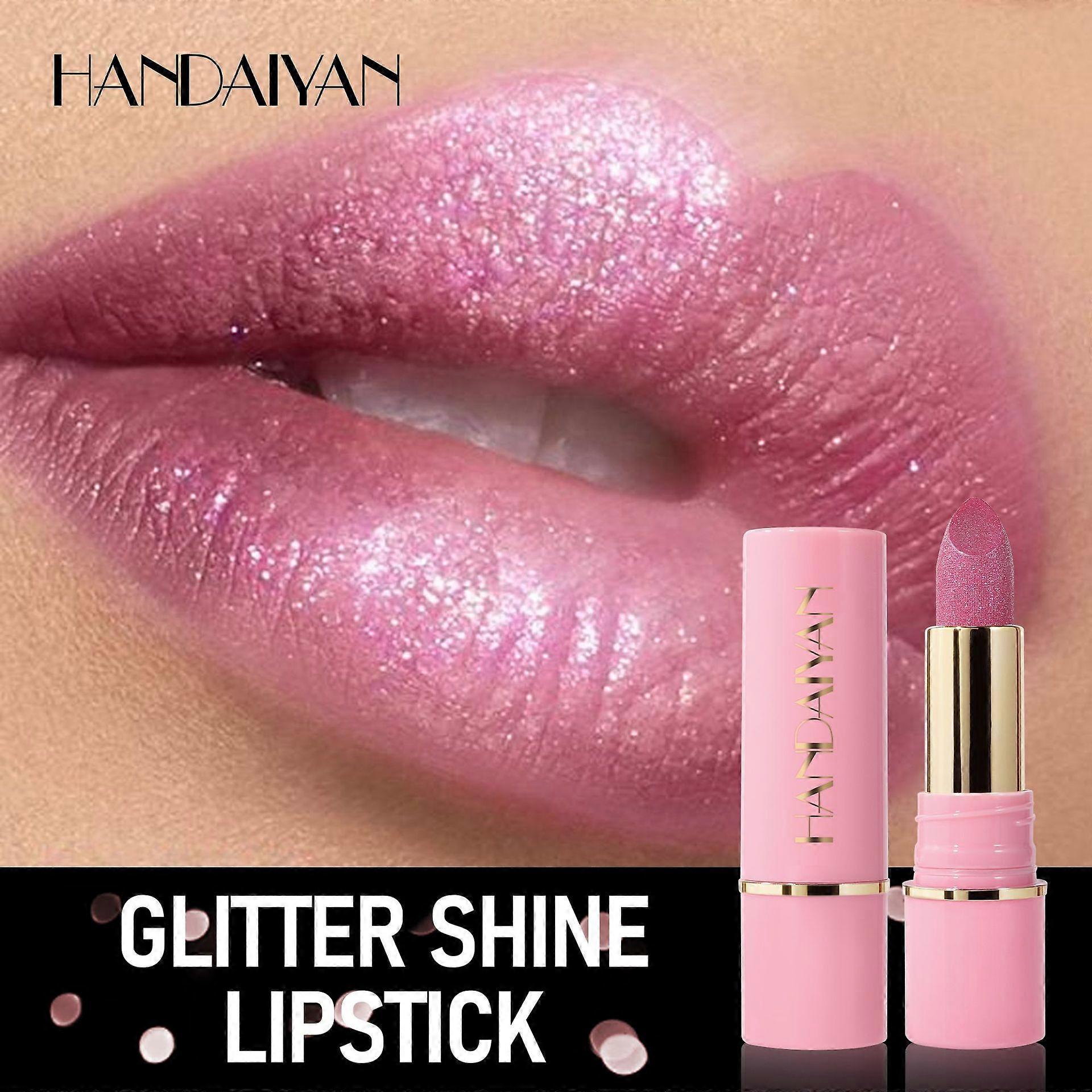 Metallic Glitter Lipstick, Long Lasting Glitter Shine Lipstick ...