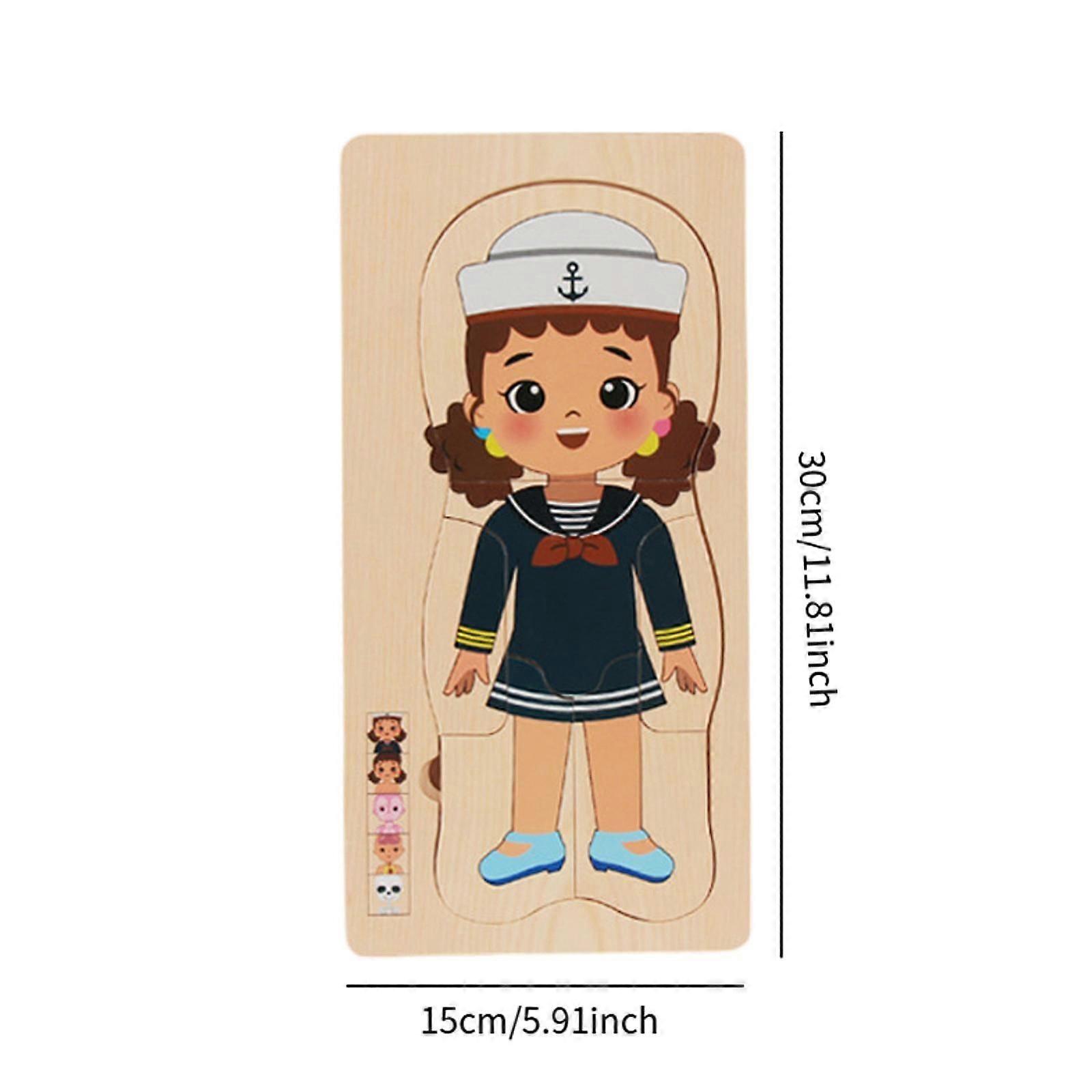 Wooden Human Body Puzzle 5 Layer Wooden Puzzle Toys for Train Outdoor ...