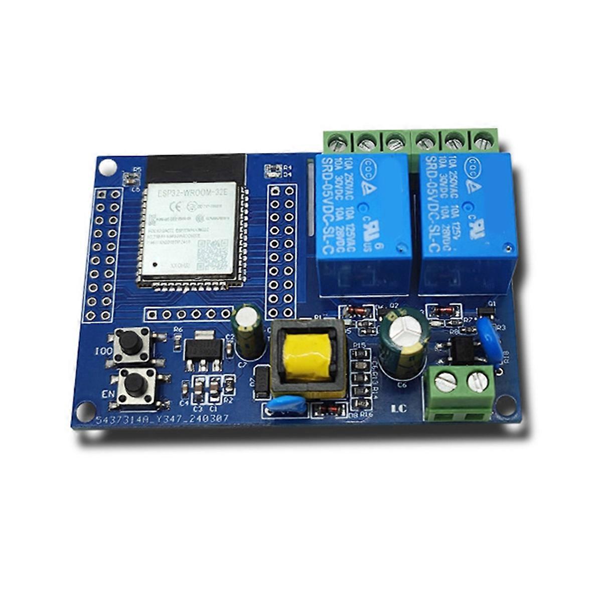 ESP32 Relay Module Dual Channel WiFi Bluetooth Relay Module ESP32-WROOM Secondary Development ...