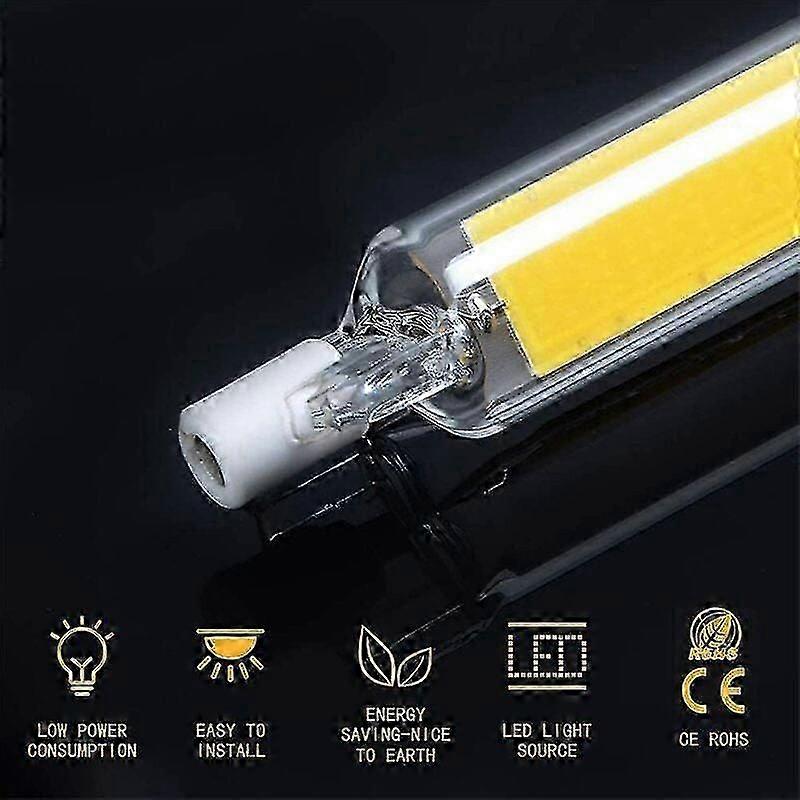 2 Pack 10w 78mm R7s Led Light Bulbs Dimmable Cool White 6000-6500k 100w ...