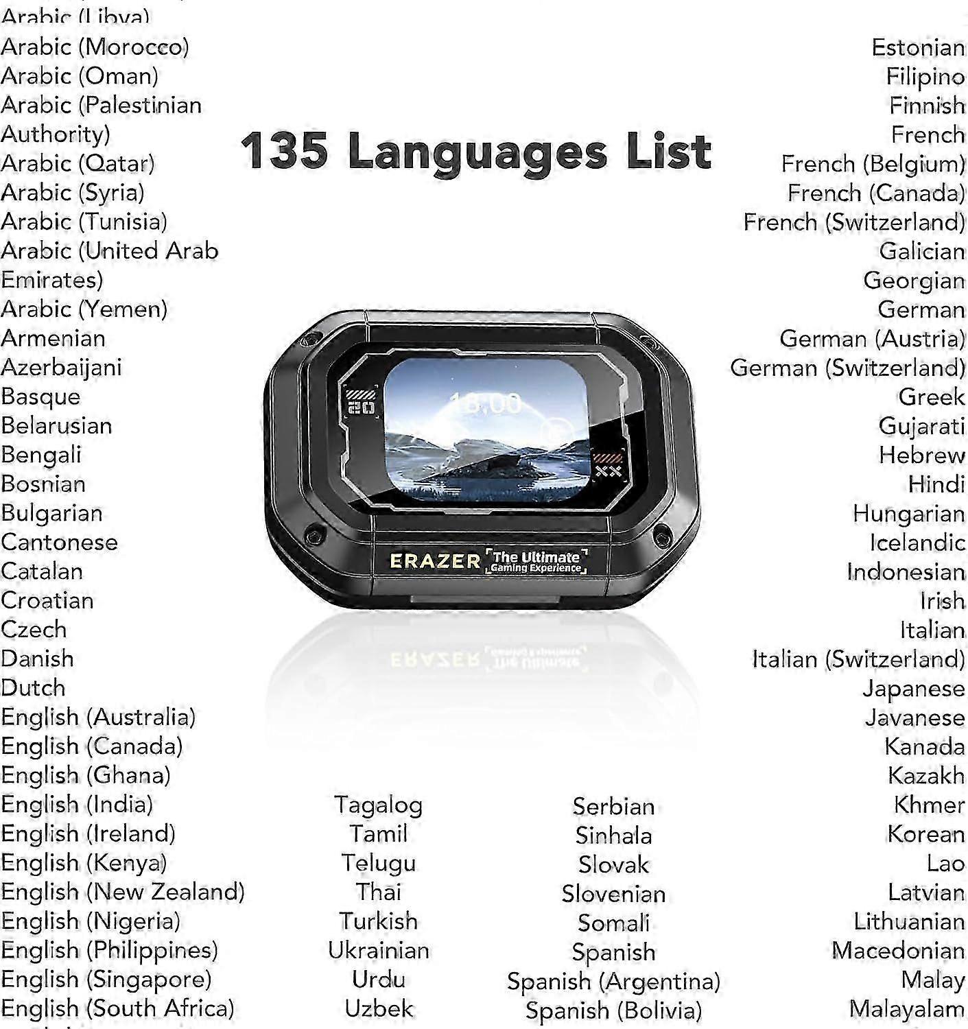 2025 Latest Model ERAZER XP6 Translation Earbuds Real Time AI Language ...