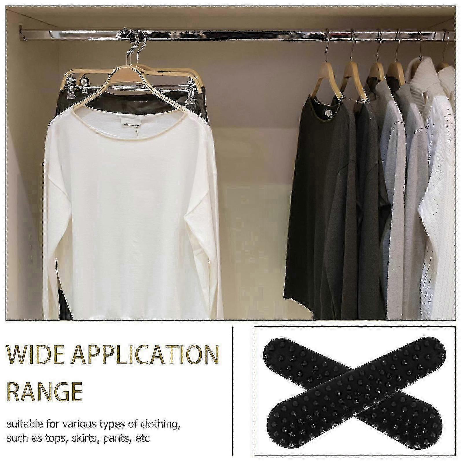 100 Pieces of Non-Slip Adhesive Grips for Wood Hangers Clothing Hanger ...