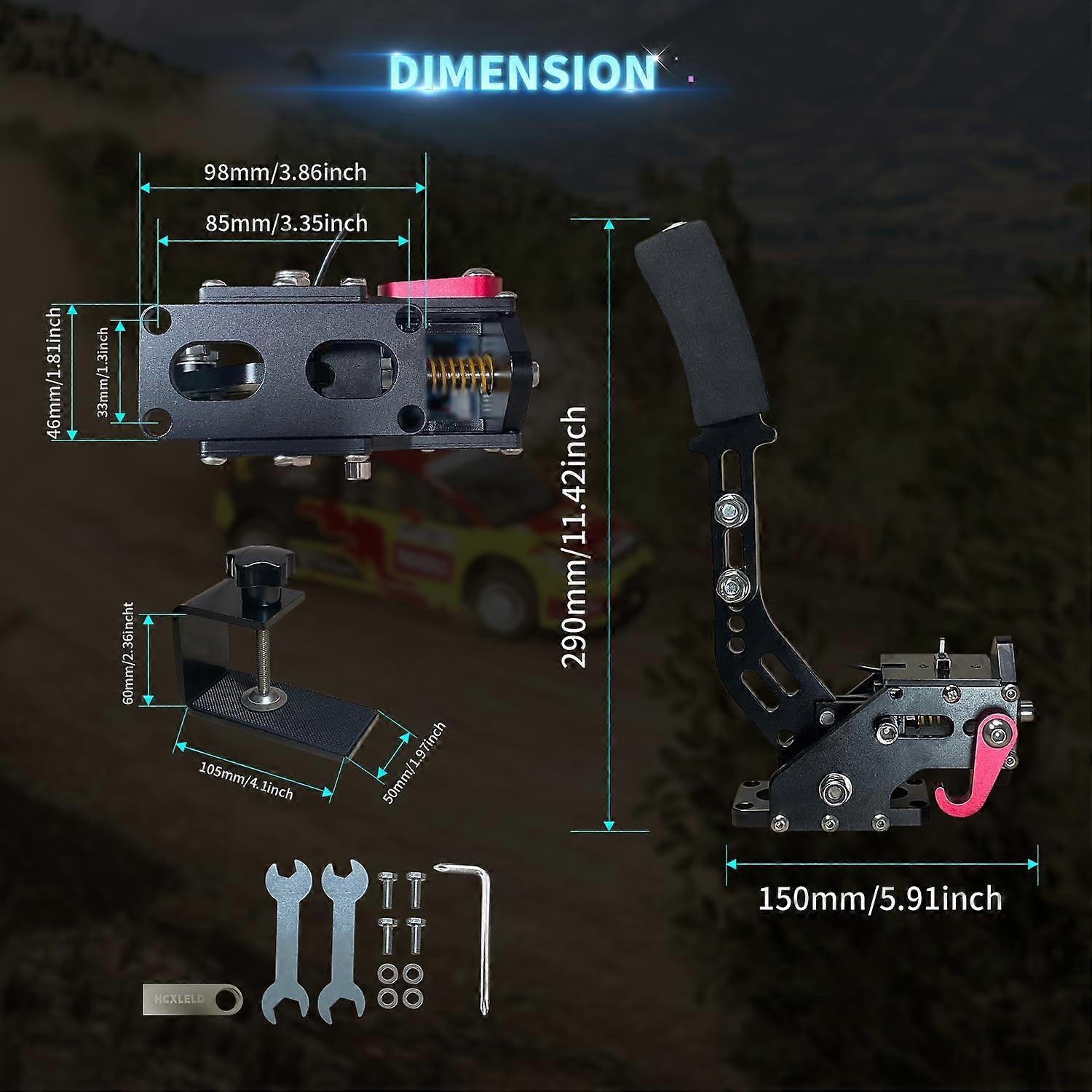 Sim Racing Handbrake USB for Logitech G29 G923 T300 TX Wheels PS4 PS5 ...