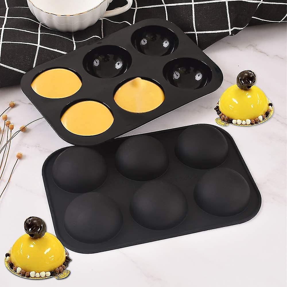 6 Pack Silicone Molds 6 Holes, 6 Cavity Half Spheres For Making ...