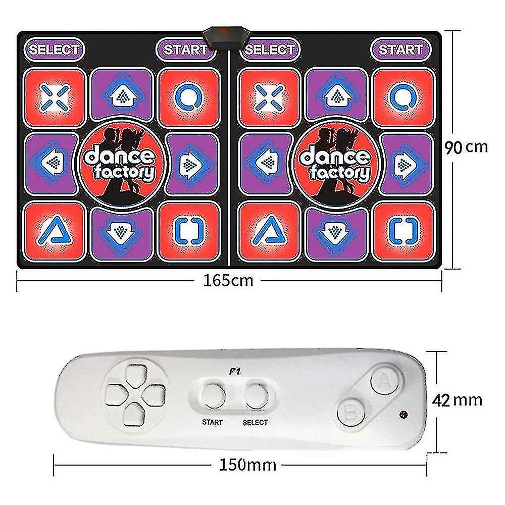 Double User Dancing Mat Wired Dance Mat Game With 2 Remote Control ...