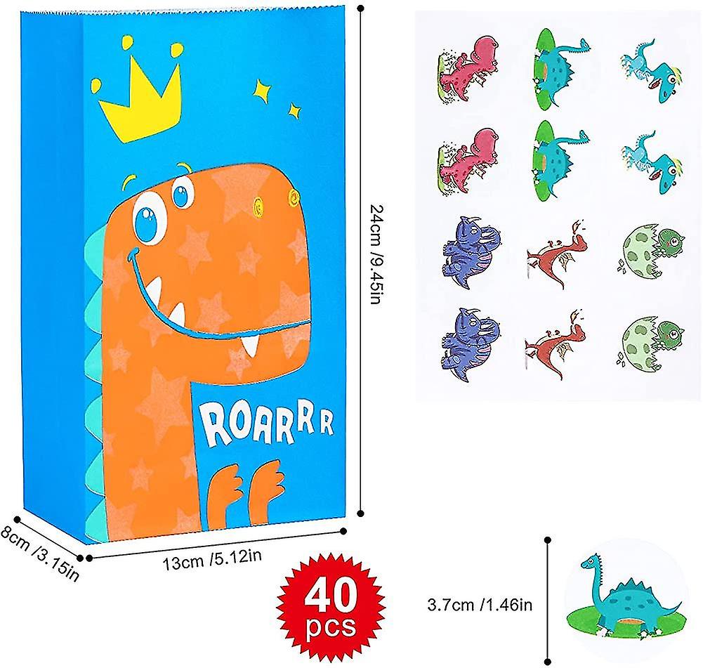 40 Pieces Of Colorful Gift Bags. Small Paper Bags With Stickers. Gift ...