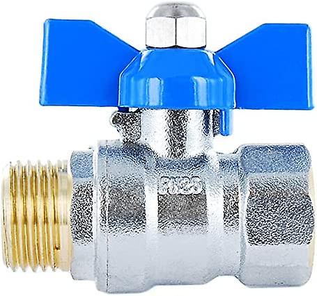 Full bore brass ball valve, male x female threaded connection, with ...