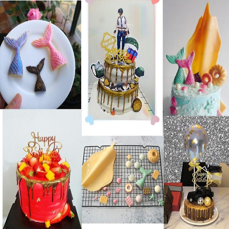 Multi-color Edible Gold Powder Mousse Cake Fudge Macaron Chocolate ...