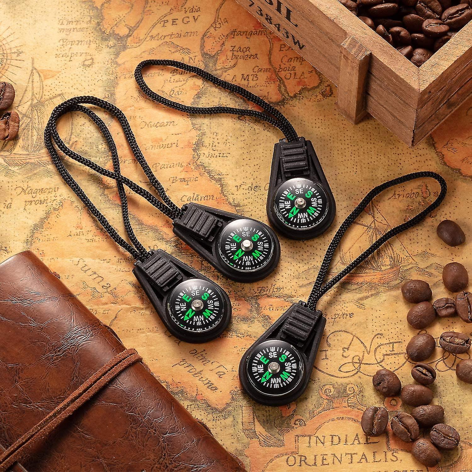 20 Pack Mini Survival Compass Outdoor Camping Hiking Pocket Compass ...