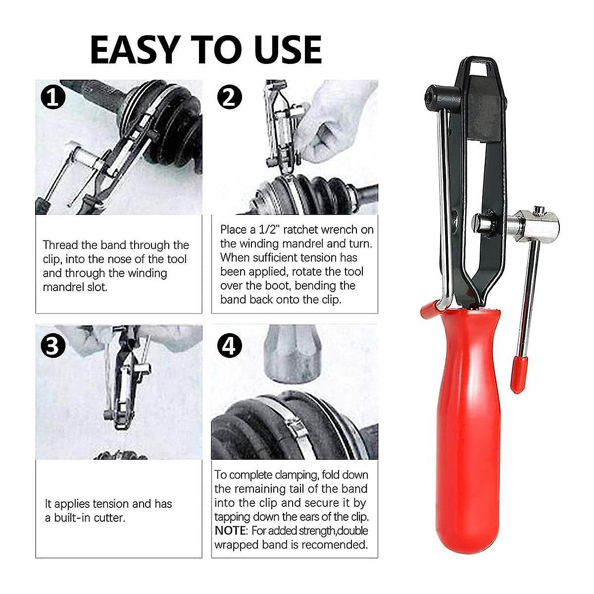 2Pcs CV Boot Clamp Pliers Set with 20Pcs Crimp Bands, Joint Boot Clamp ...