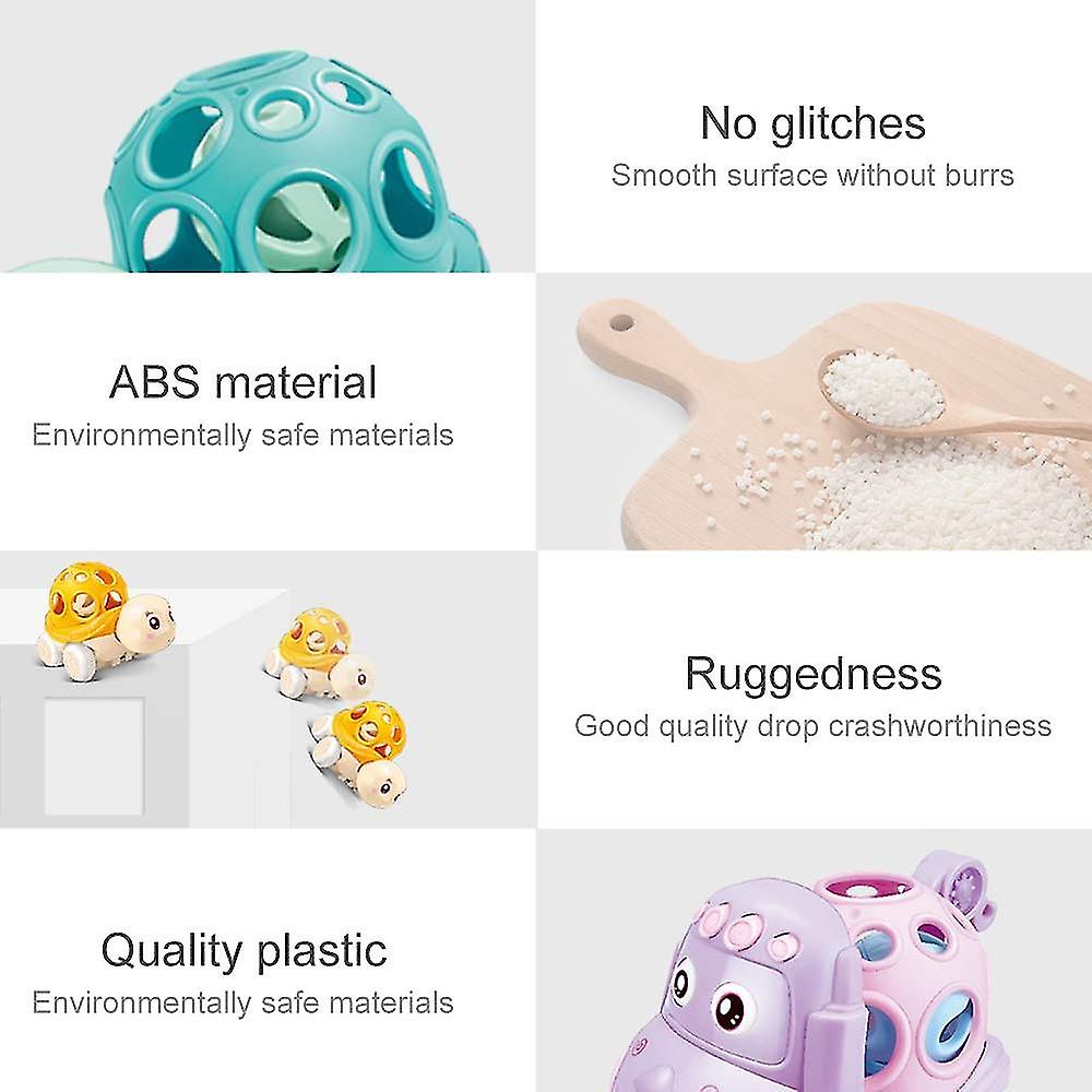 Baby Car Toys For 6 To 12 Months, Infant Soft Rubber Push And Go ...