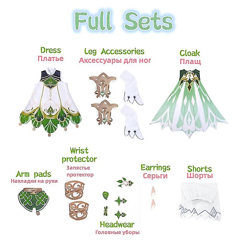 Nahida Cosplay Costume Anime Game Genshin Impact Cosplay Sumeru Dendro ...