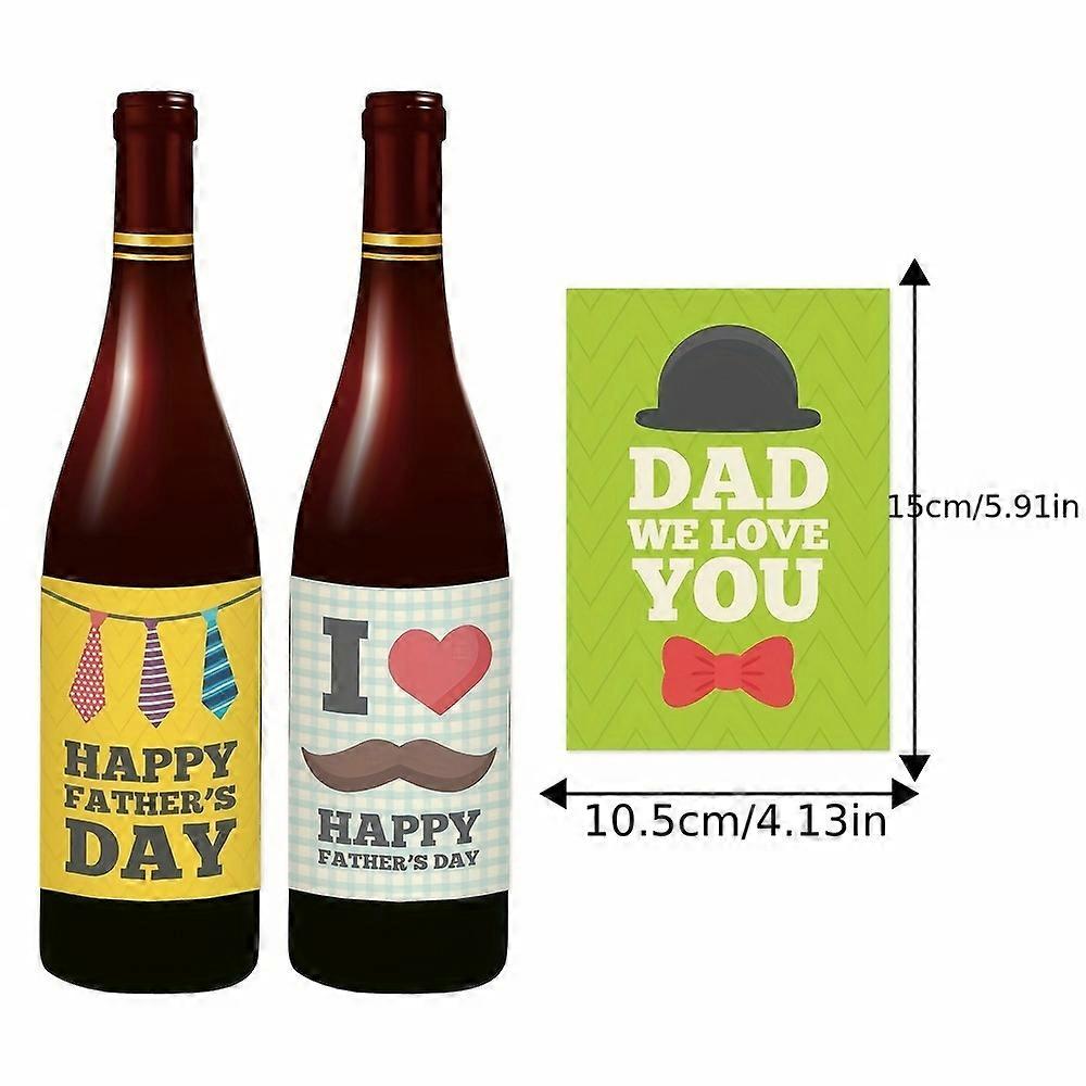 6pcs, Sticker, Labels Stickers, Father's Day Wine Bottle Labels ...