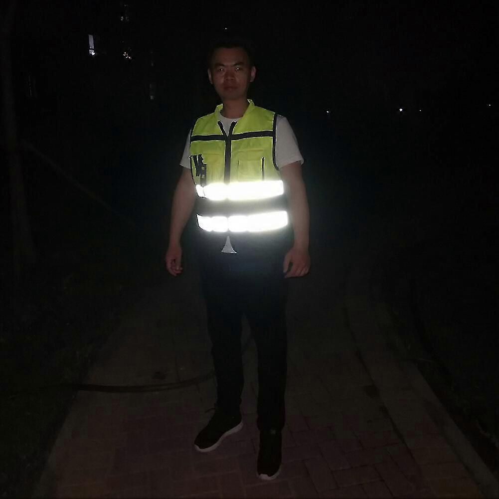High Visibility Safety Vest Reflective Driving Jacket Night Security ...