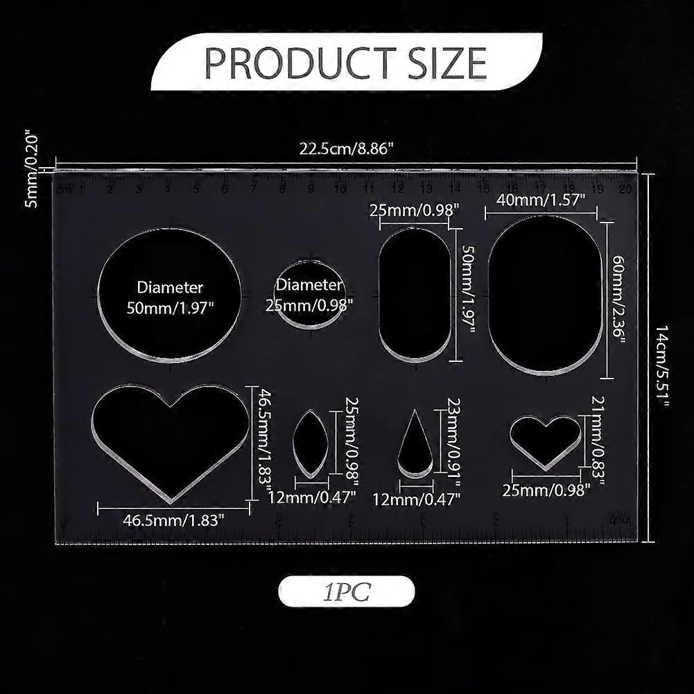 Klar akryl skabelon hjerte router skabelon træbearbejdning ...