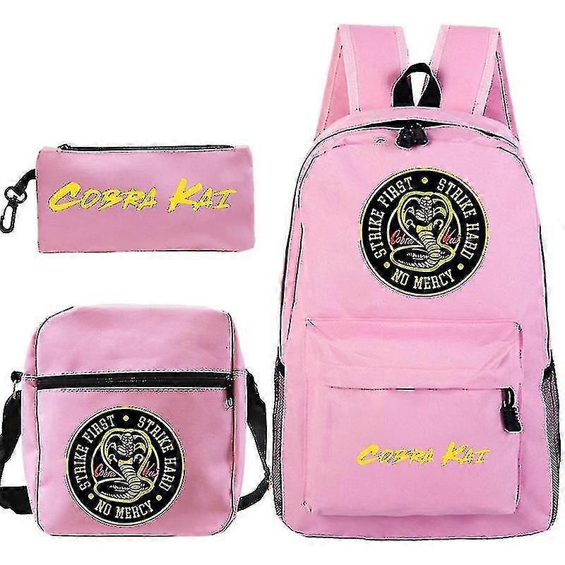 3 Pcs Set Cobra Kai Backpack Children School Bags Casual Bagpacks ...
