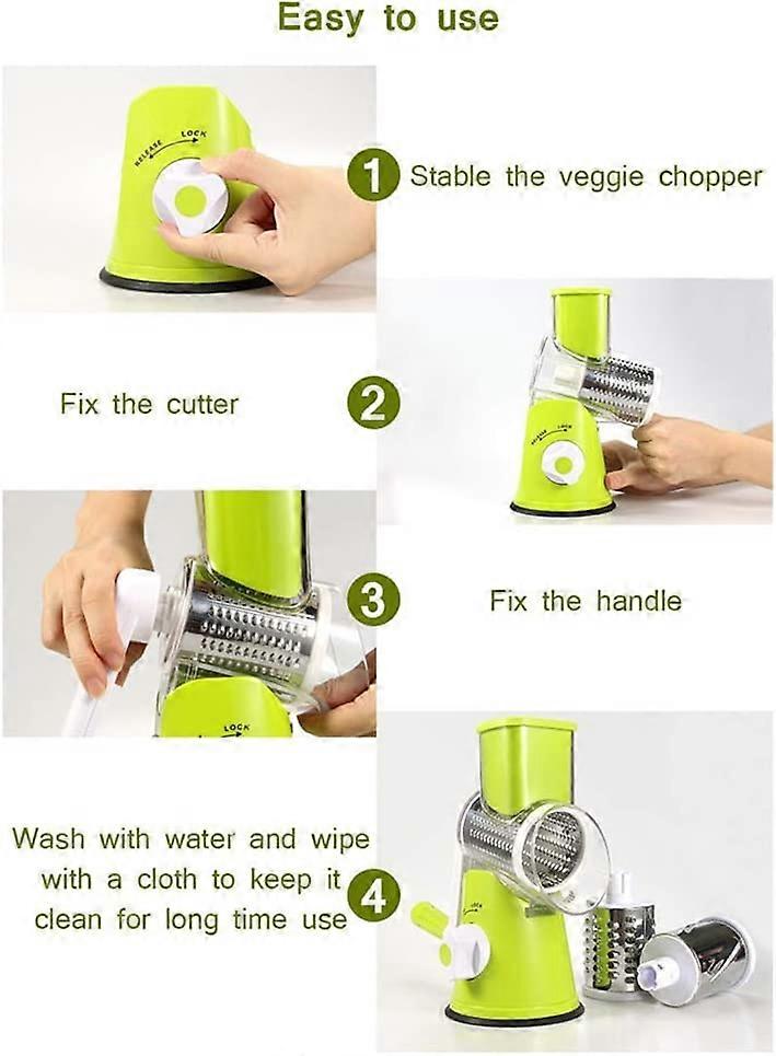 Manual Rotary Cheese Grater 1Set Vegetable Mandoline Slicer Fruit ...