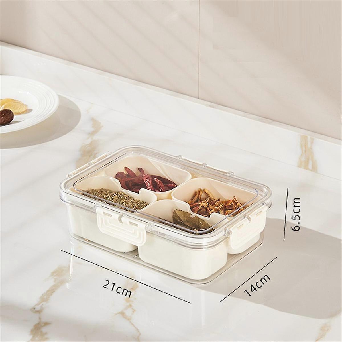 Multi-Compartment Food Storage Box Food Box Container Transparent ...