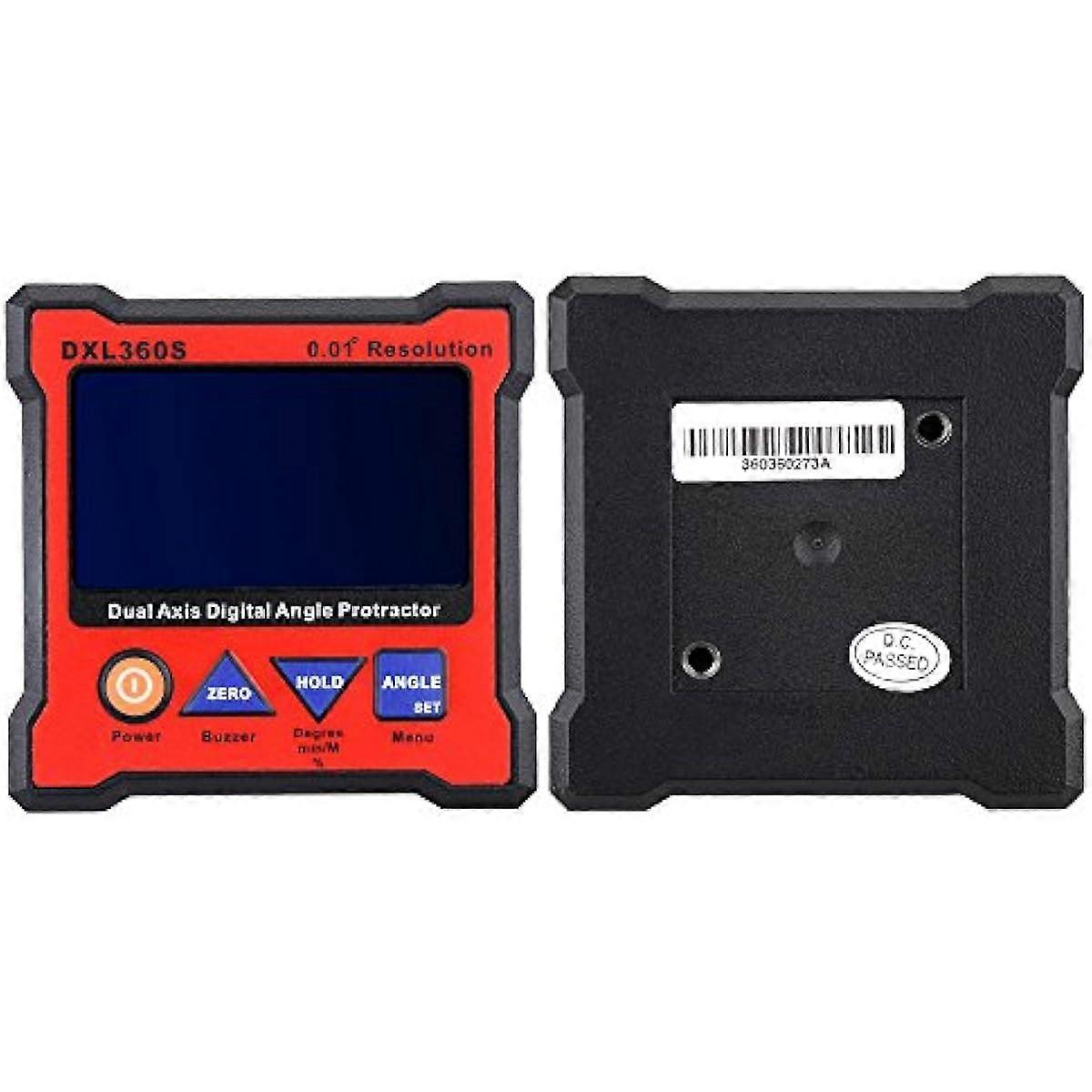 DXL360S Dual Axis Digital Protractor with 5 Side Magnetic Base High Precision Dual Axis Digital ...