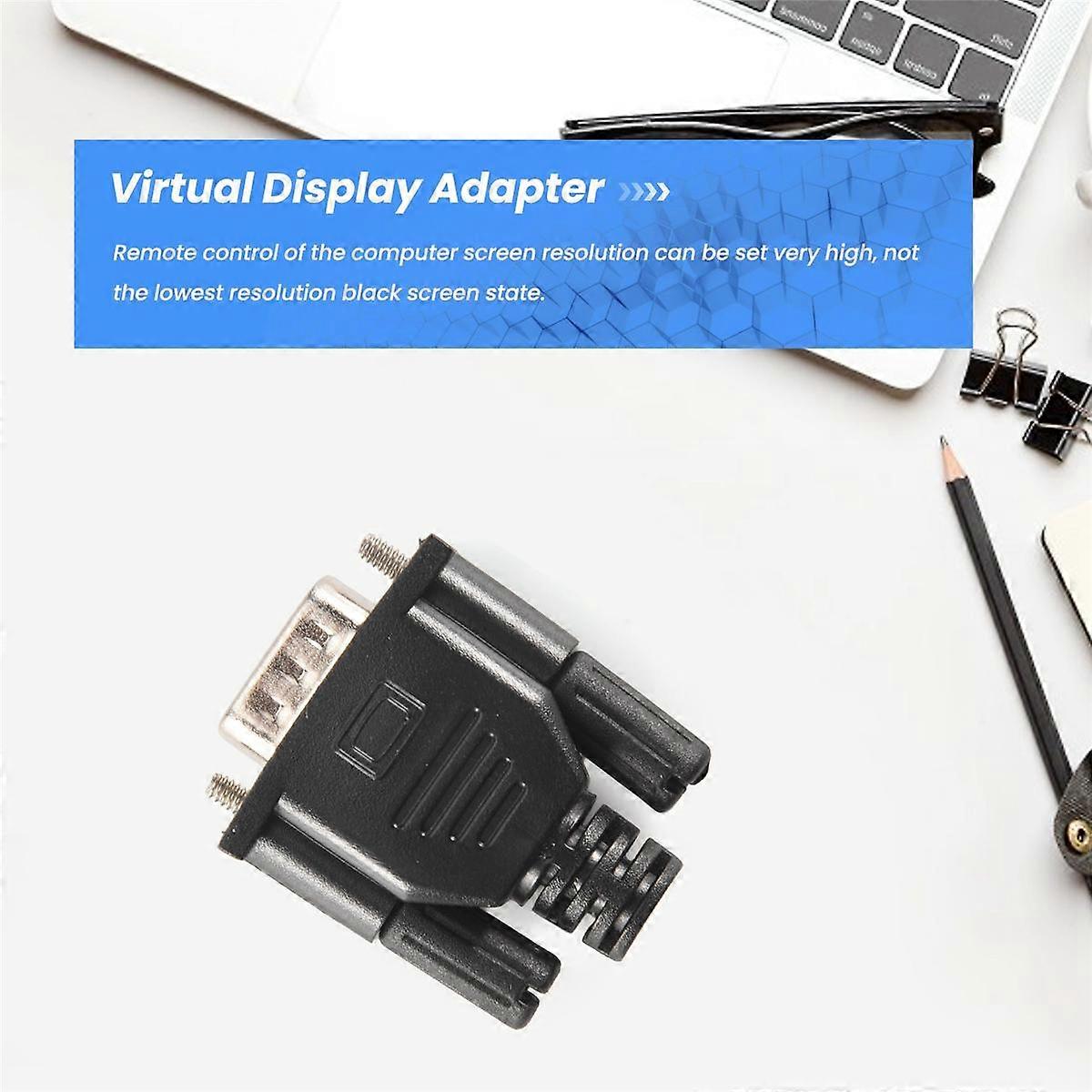 VGA Virtual Display Adapter Male Dummy Plug EDID Headless Ghost ...