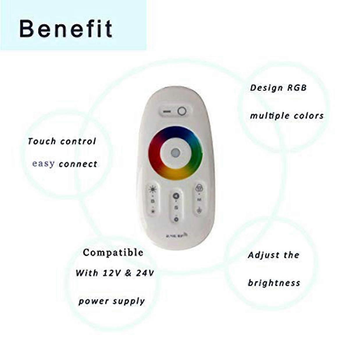 RF LED Remote Controller 2.4GHz Wireless RF Touch LED RGB Dimmer ...