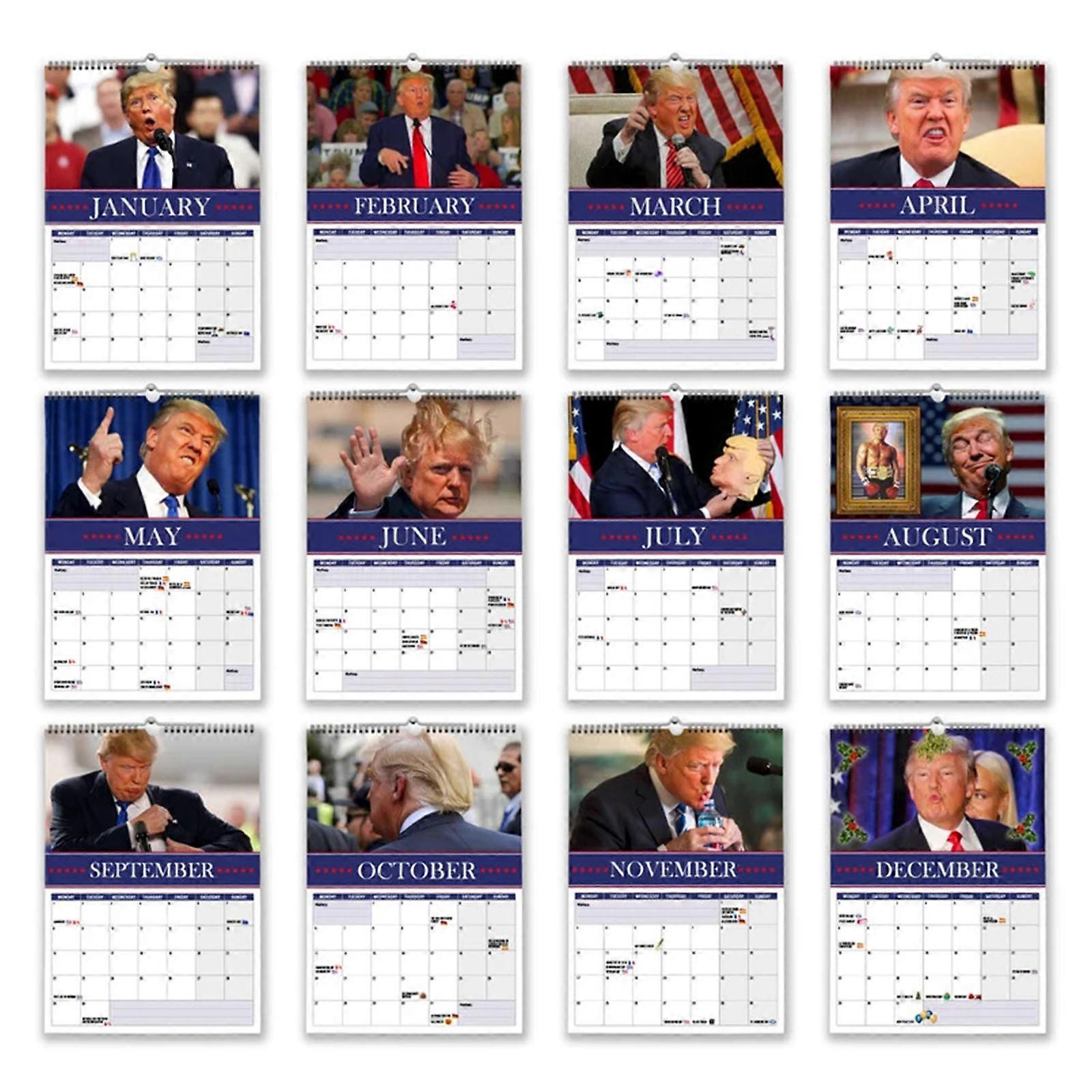 Trump 2025 Calendar, 2025 Wall Calendar, Donald Trump Calendar 2025 ...