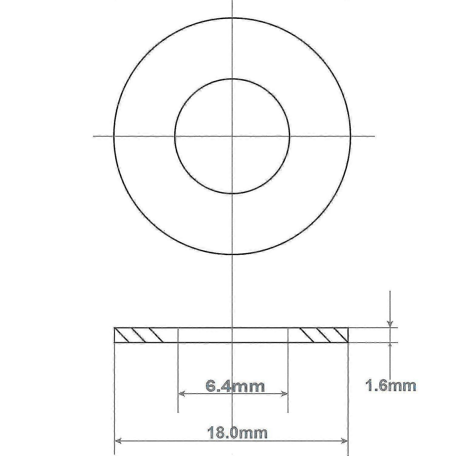 Metal Washers M6, Flat Washers 50 Pieces, Stainless Steel Washer M6 X ...