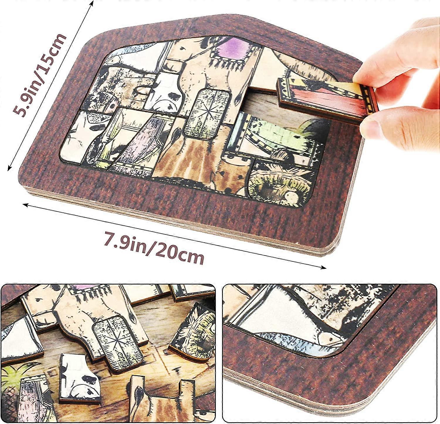 Wooden Jesus Puzzle Statue, Nativity Puzzle with Wood Burned Design ...